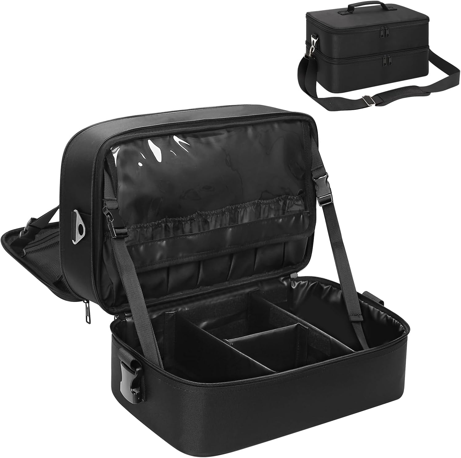 Professional Double Layer Large Travel Makeup Case – Relavel