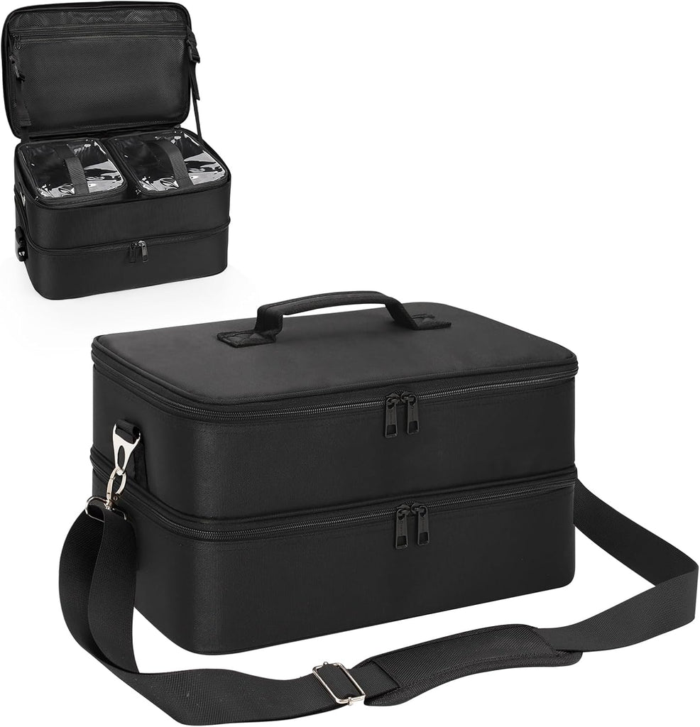 Professional Double Layer Large Travel Makeup Case – Relavel