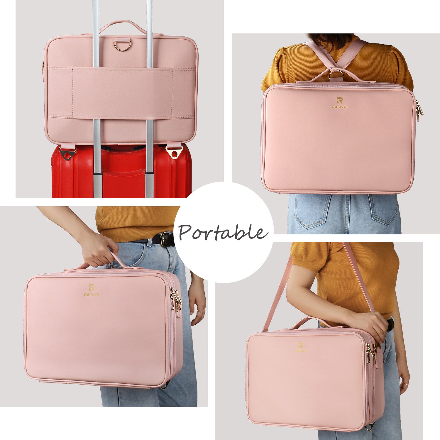 Pink Large Makeup Case – Relavel